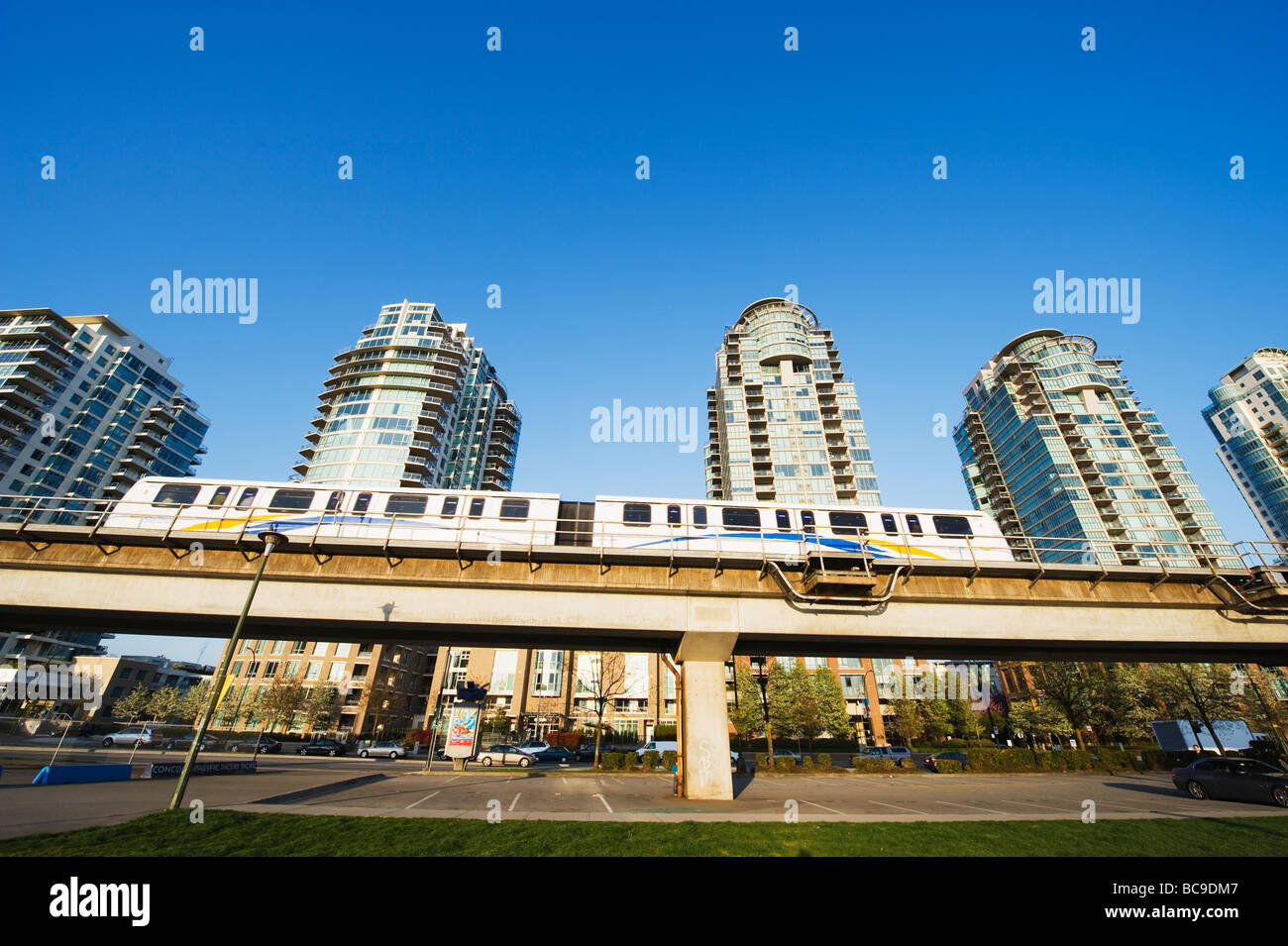 SkyTrain light railway train Vancouver British Columbia Canada Stock ...