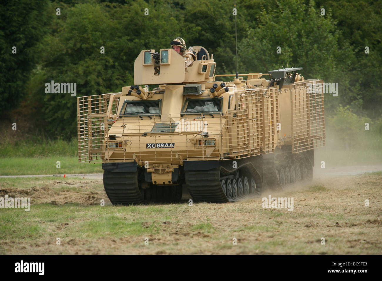 viking armoured vehicle manouvering at defence show in the uk 2009 ...
