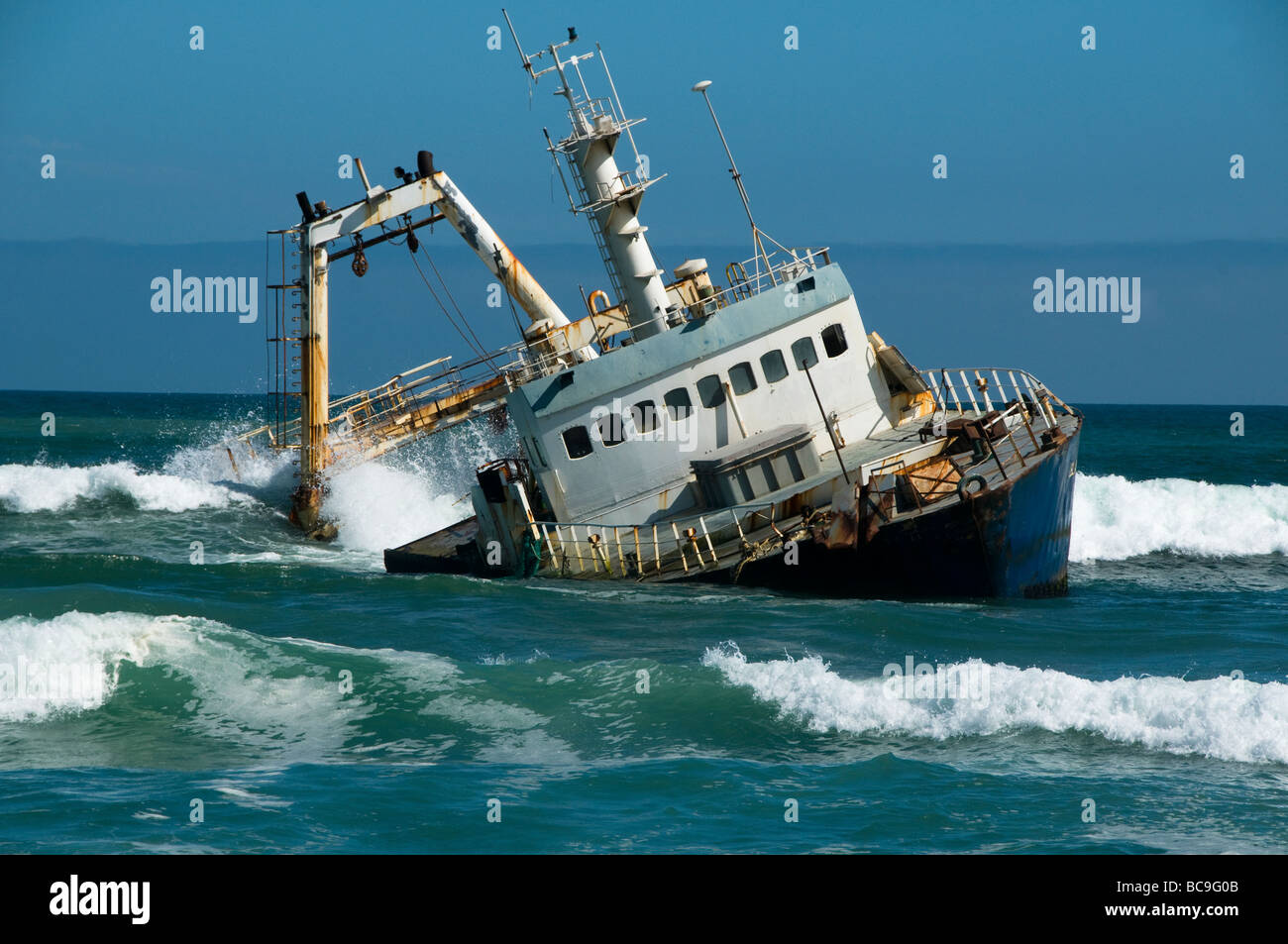 shipwreck off the Skeleton Coast in Namibia Stock Photo - Alamy