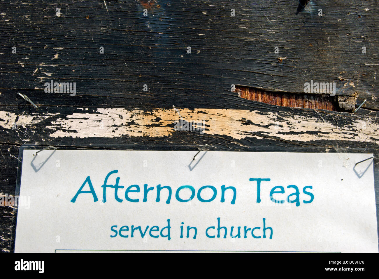 afternoon teas served in church, a handwritten sign outside all saints ...