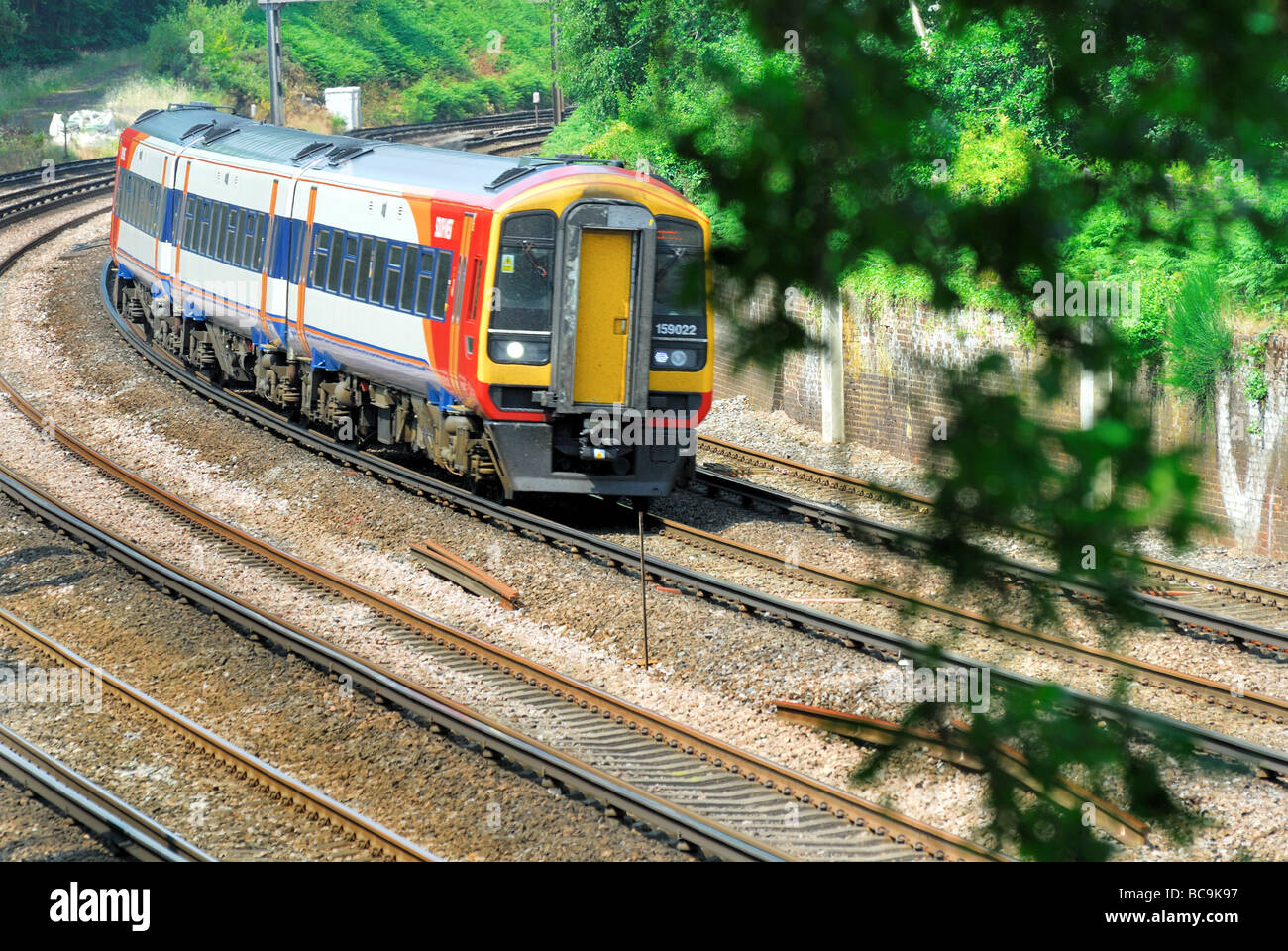 British rail express train Stock Photo - Alamy