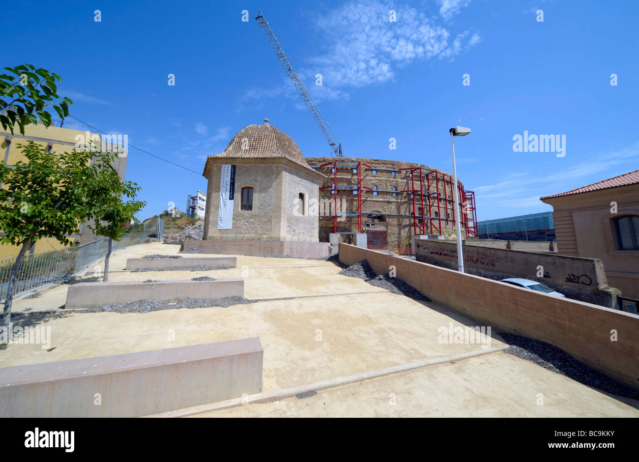 Ancient bull fighting arena near the university campus, Cartagena ...