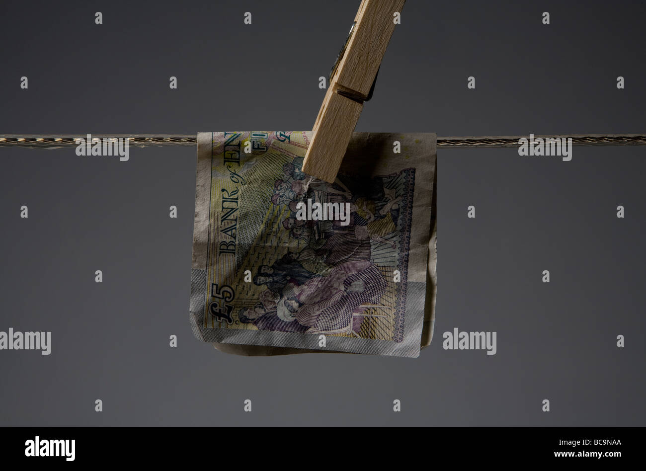 Money on washing line Stock Photo - Alamy