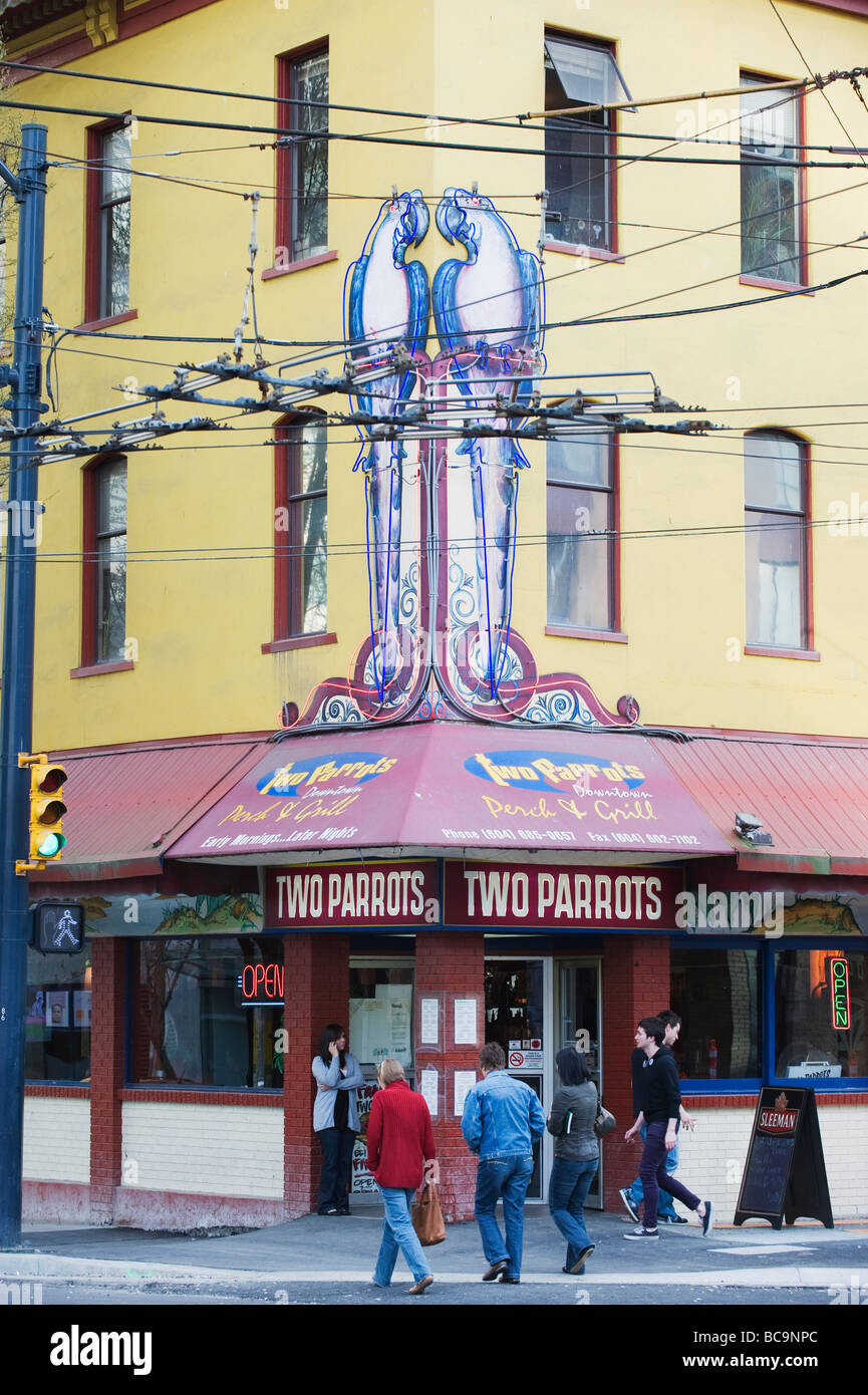 Two Parrots bar and grill restaurant Vancouver British Columbia Canada ...