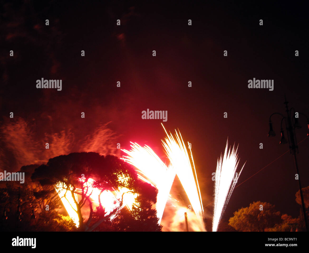 big fireworks display in night sky Stock Photo - Alamy