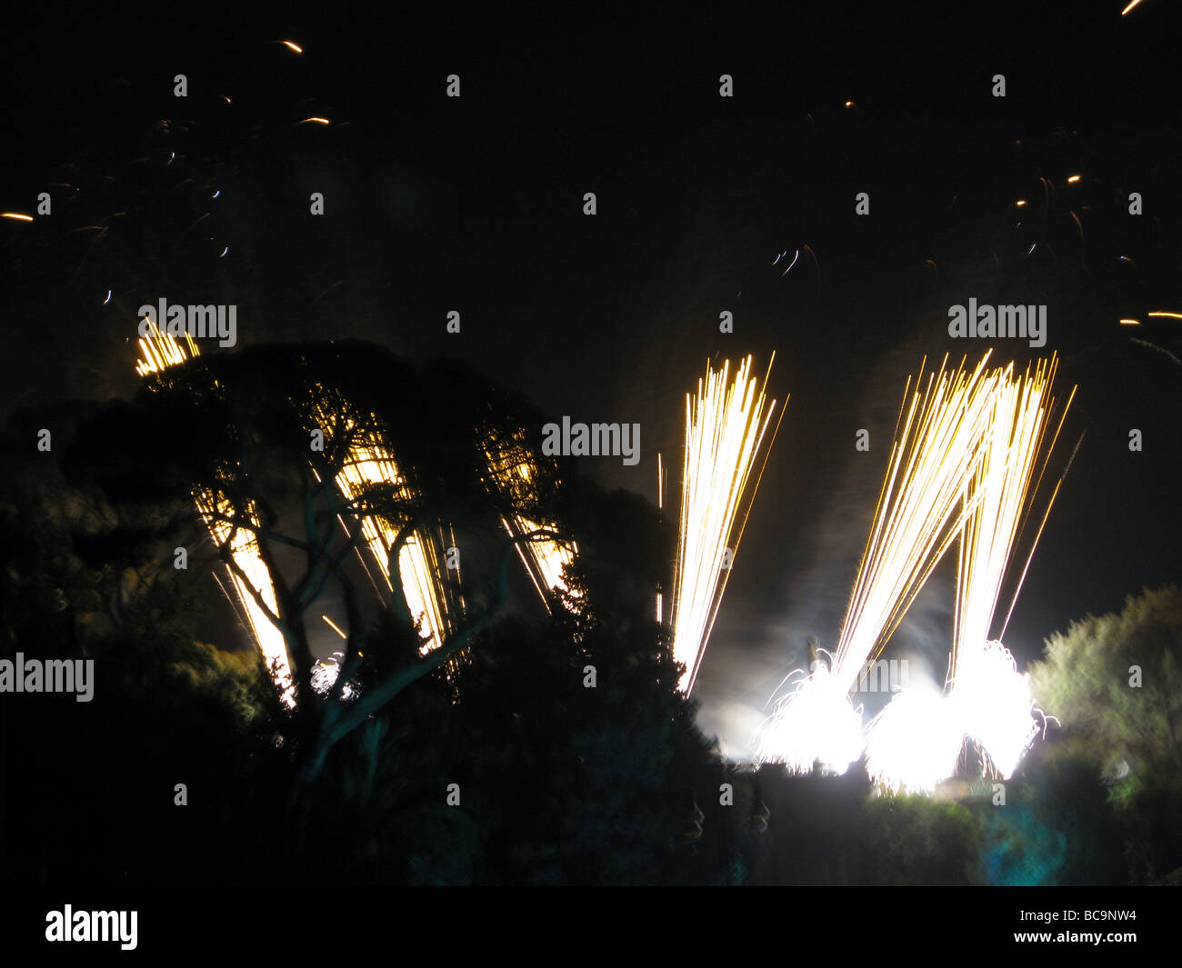 big fireworks display in night sky Stock Photo - Alamy