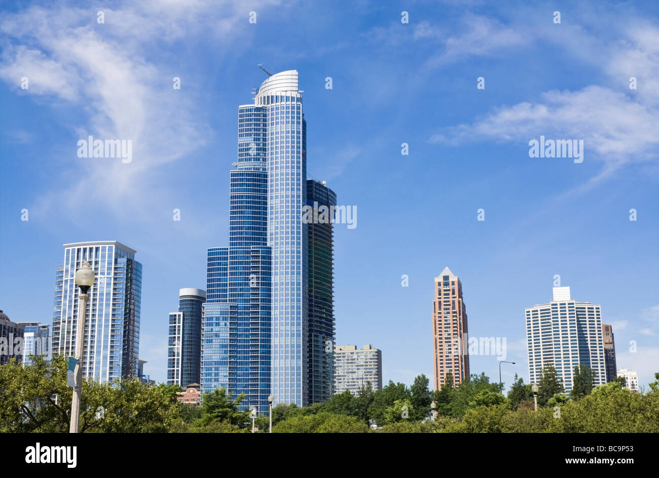 Buildings of South Loop in Chicago Stock Photo - Alamy