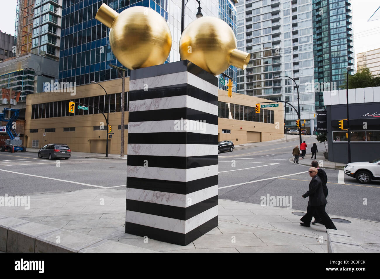 golden ball monument Vancouver British Columbia Canada Stock Photo - Alamy