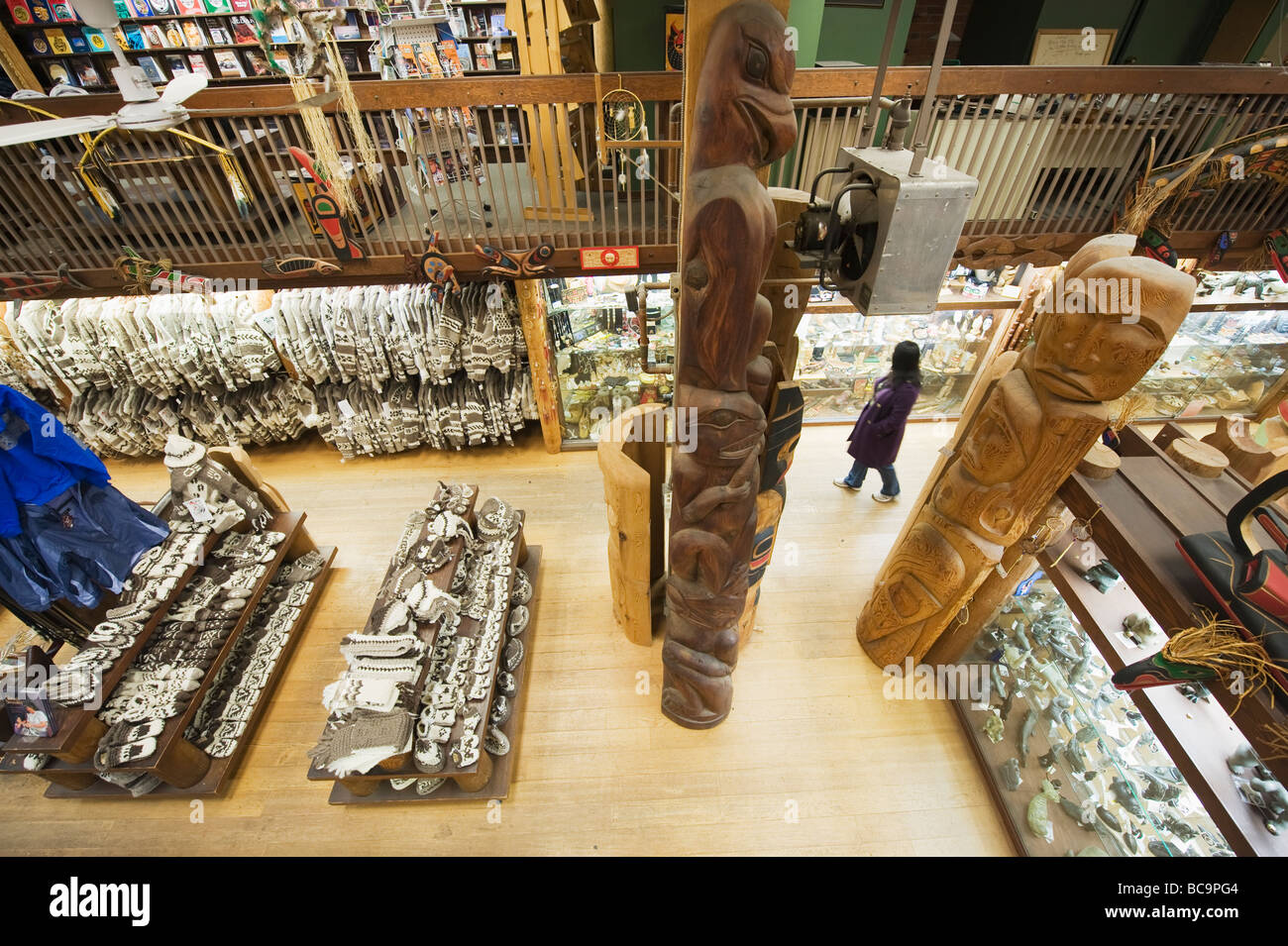 First Nation aboriginal art work in a Gastown shop Vancouver British ...