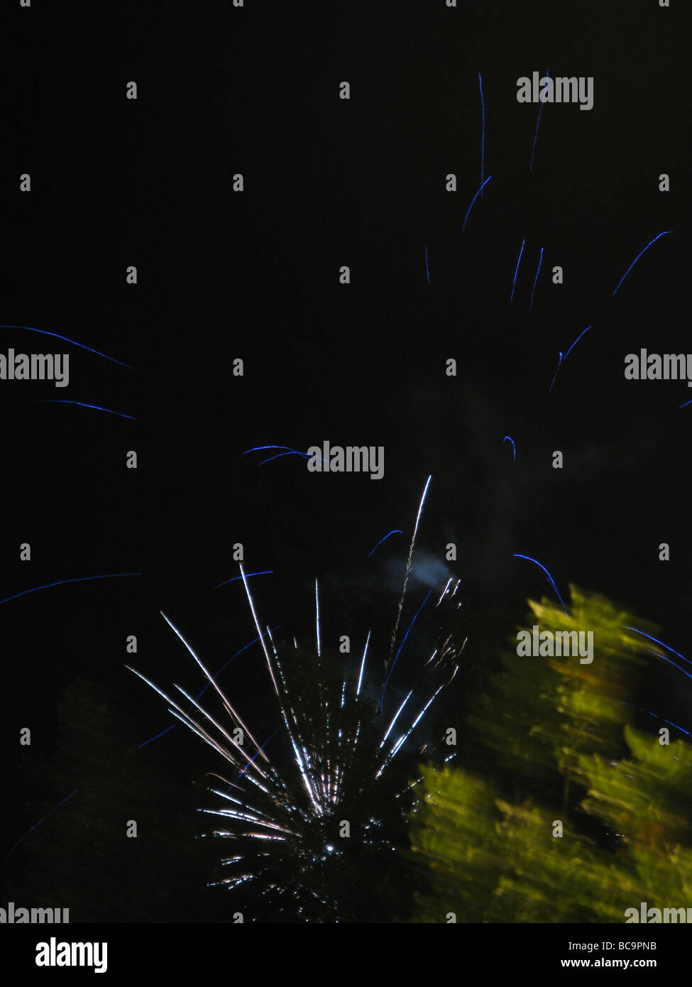 big fireworks display in night sky Stock Photo - Alamy