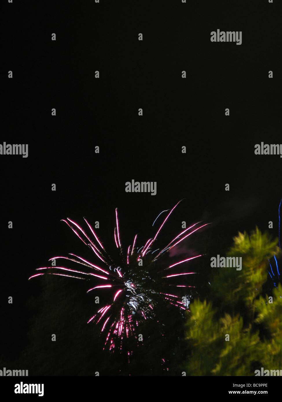 big fireworks display in night sky Stock Photo - Alamy