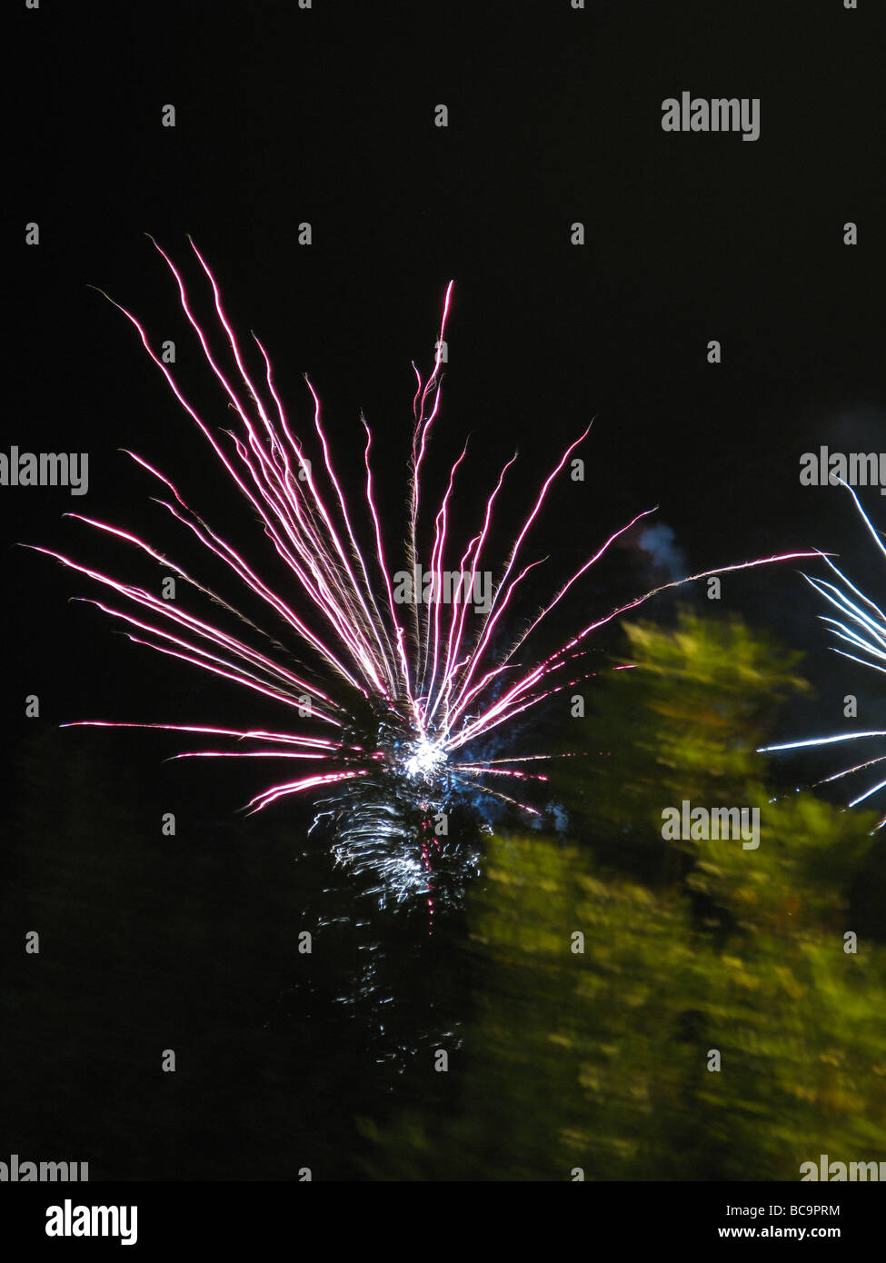 big fireworks display in night sky Stock Photo - Alamy