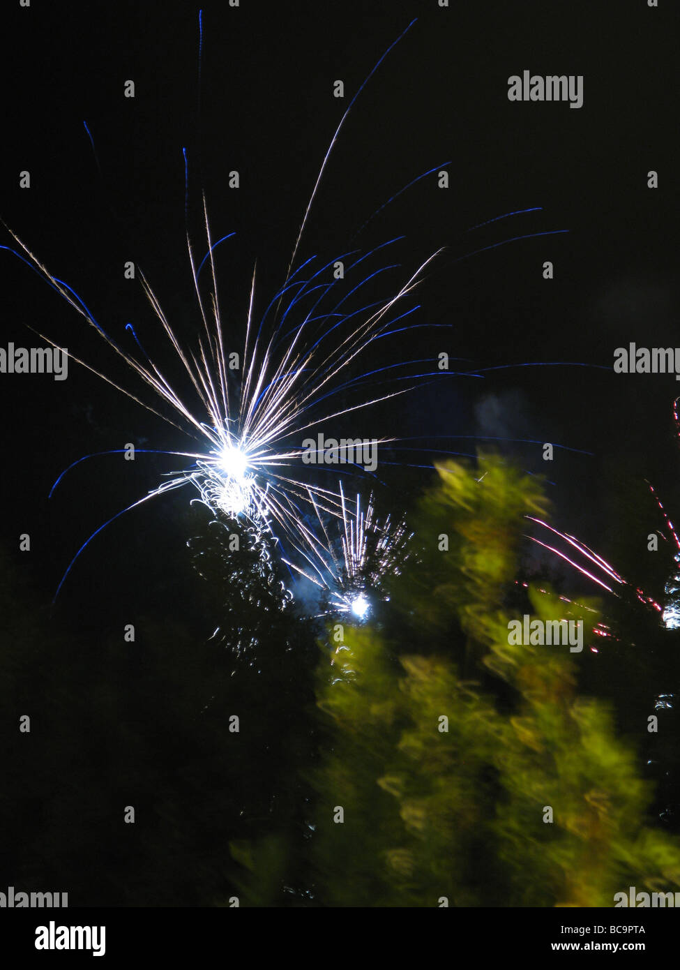 big fireworks display in night sky Stock Photo - Alamy