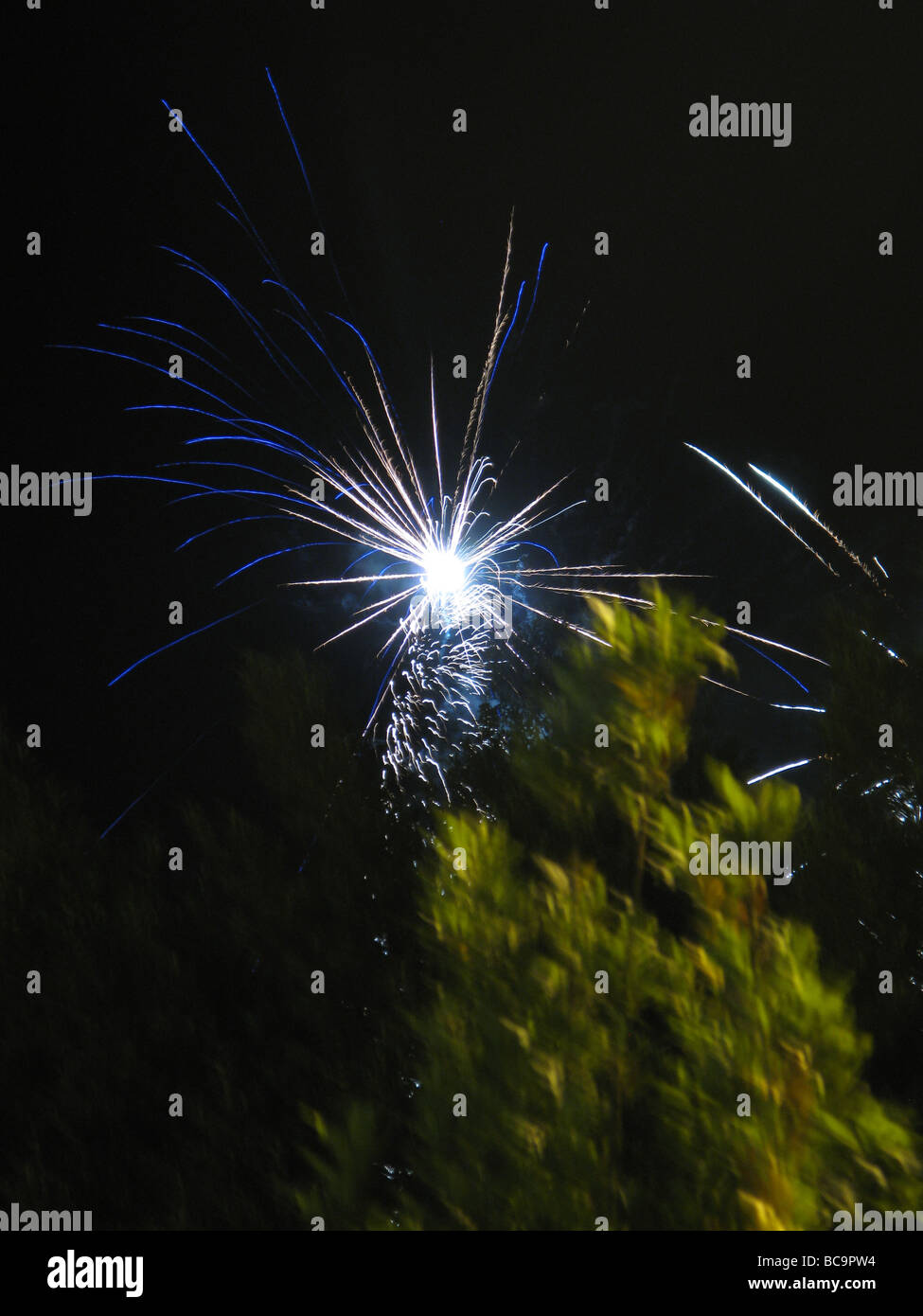big fireworks display in night sky Stock Photo - Alamy