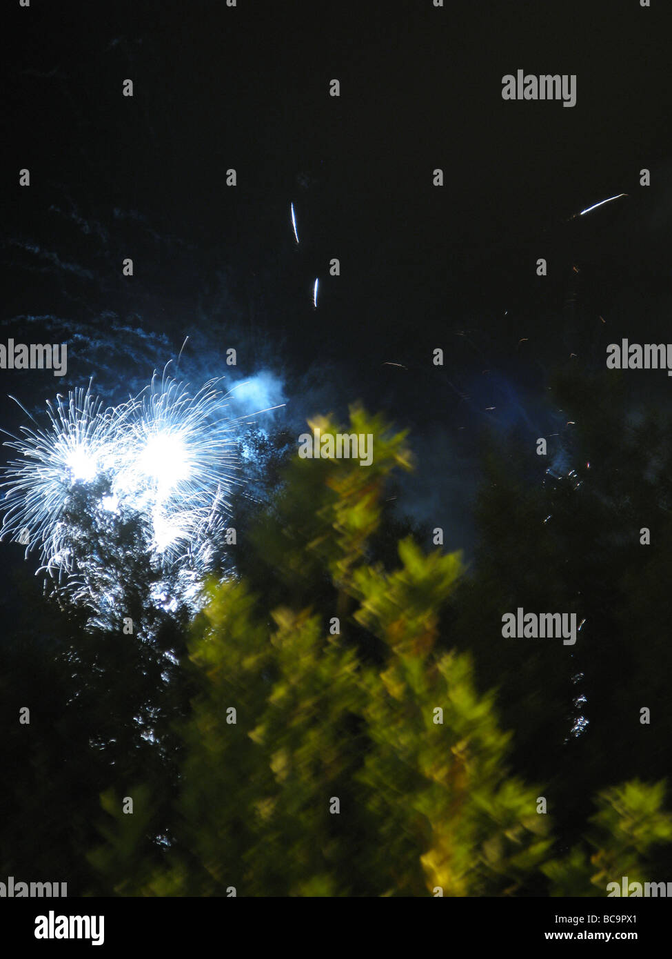 big fireworks display in night sky Stock Photo - Alamy