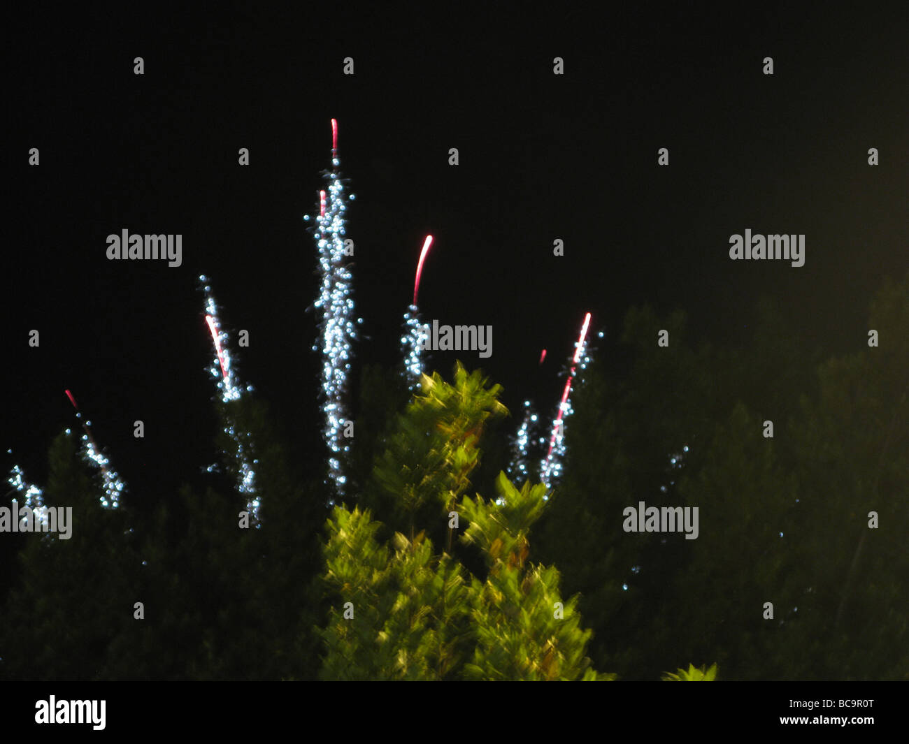 big fireworks display in night sky Stock Photo - Alamy