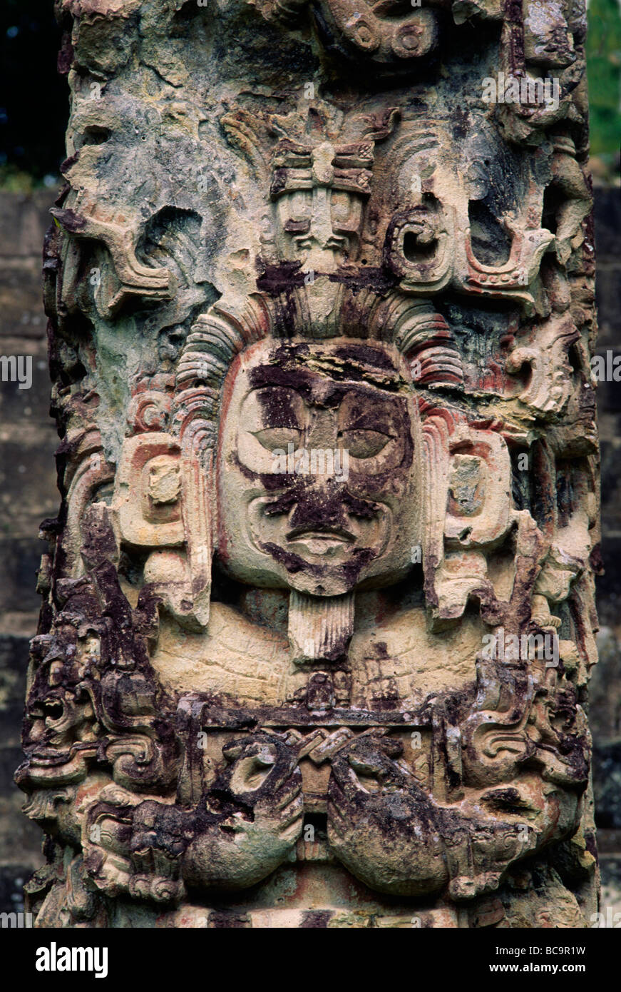 STELA D depicts a MAYAN RULER and dates to 736 AD COPAN RUINS HONDURAS ...