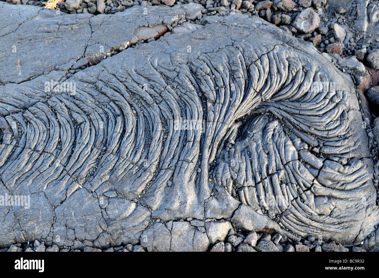 Basalt lava flow. Hawaii Volcanoes National Park, Hawaii, USA Stock ...
