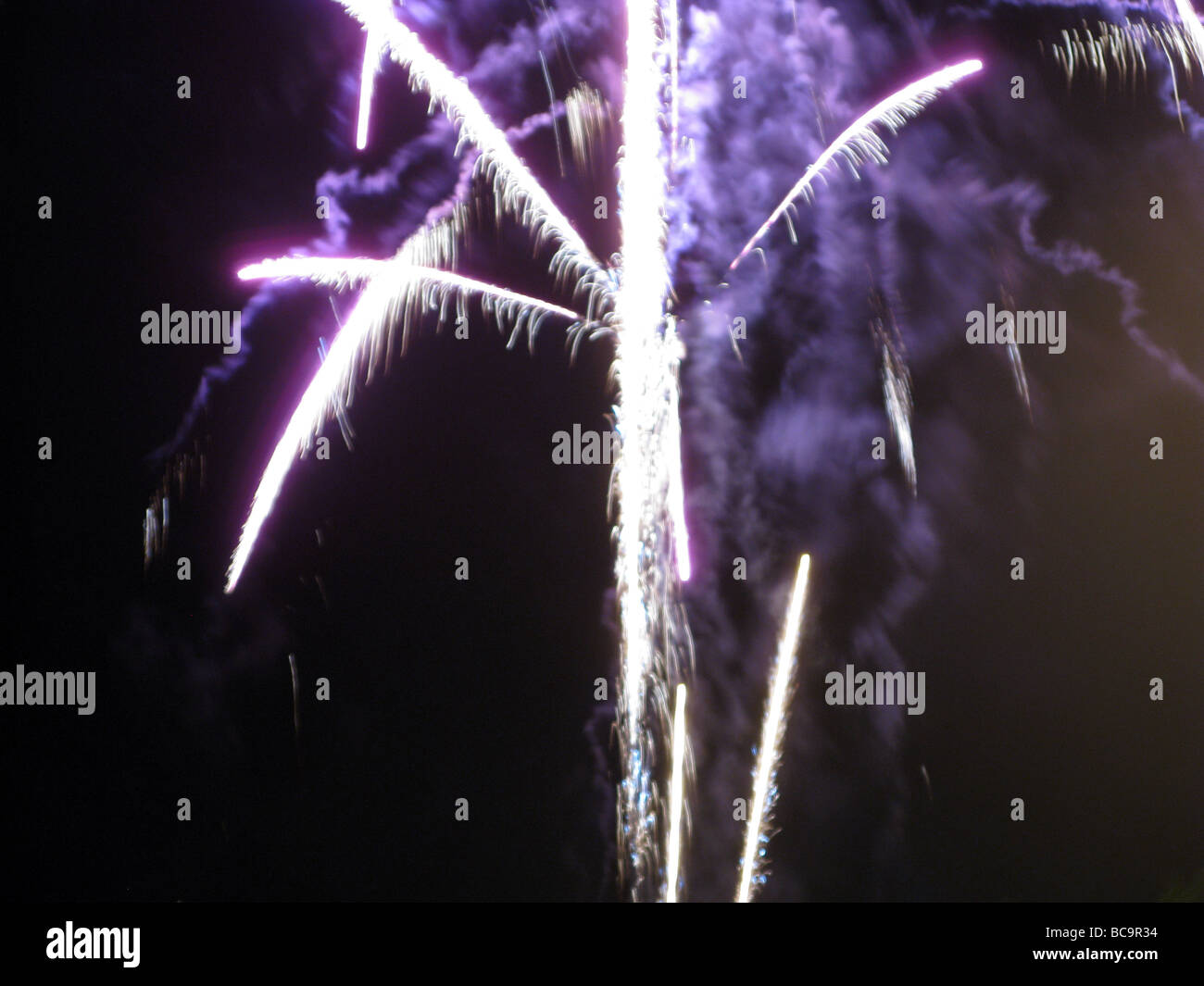 big fireworks display in night sky Stock Photo - Alamy