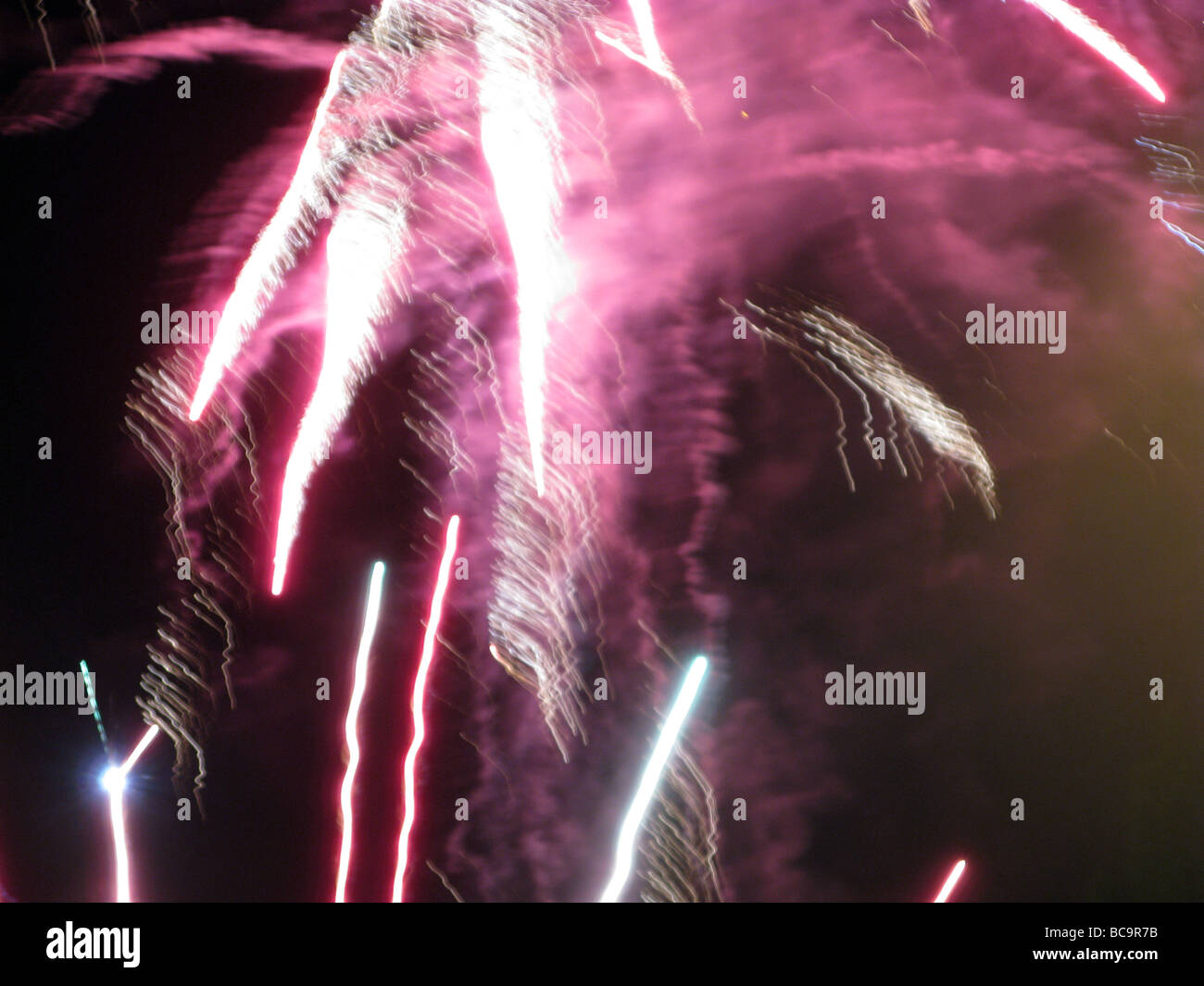 big fireworks display in night sky Stock Photo - Alamy