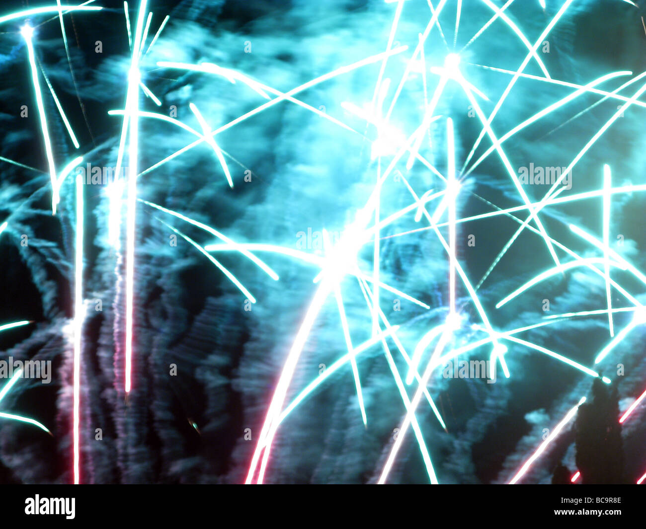 big fireworks display in night sky Stock Photo - Alamy