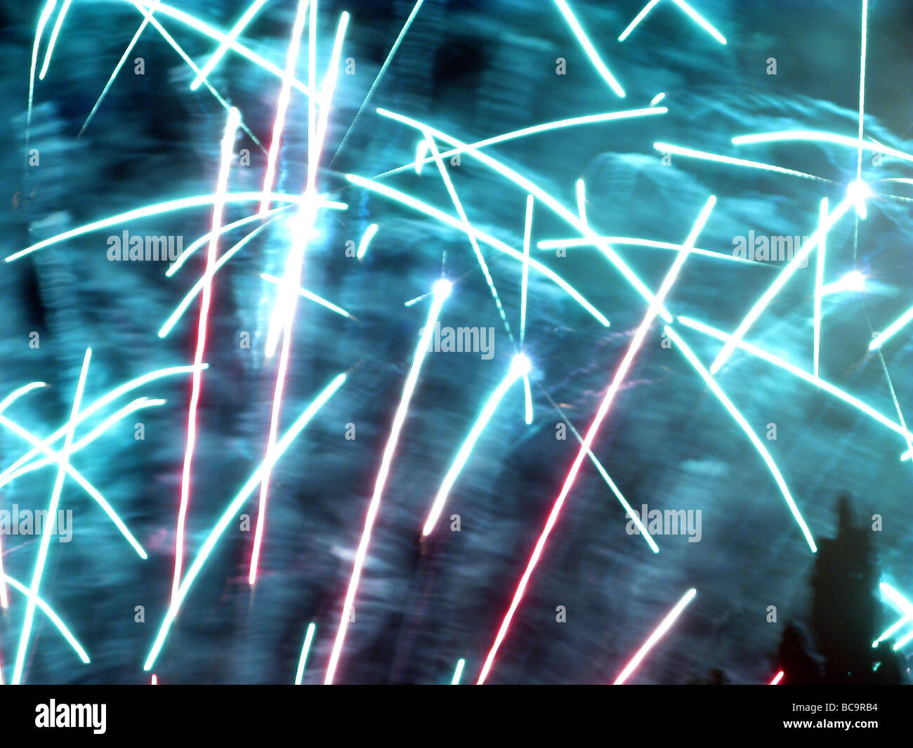 big fireworks display in night sky Stock Photo - Alamy