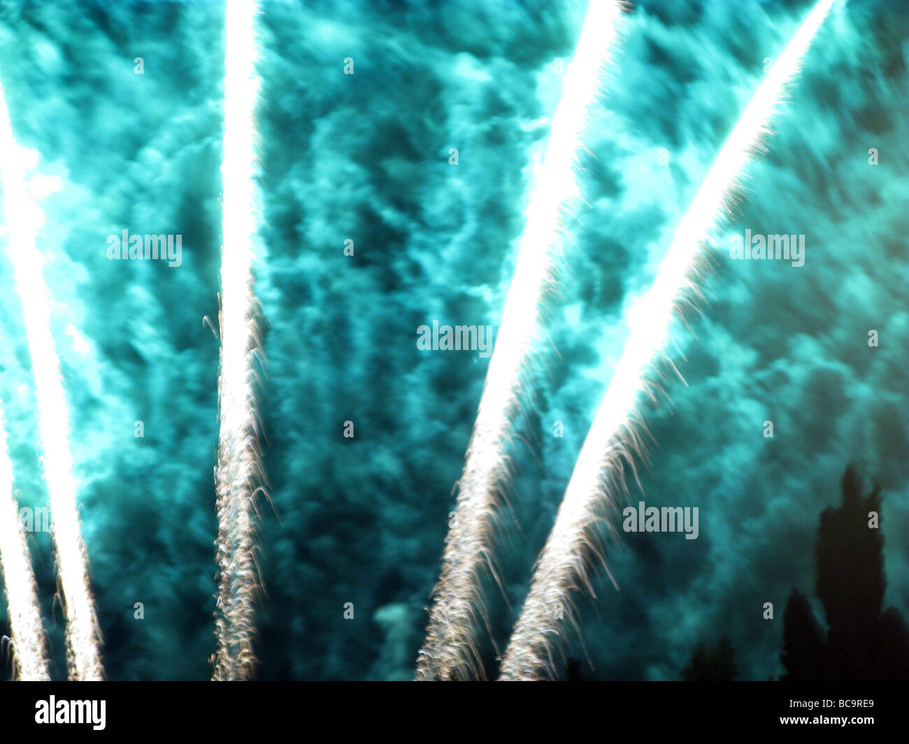 big fireworks display in night sky Stock Photo - Alamy