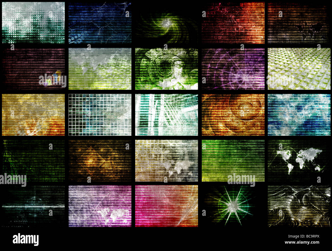 Futuristic Web Cyber Data Grid Color Background Stock Photo - Alamy