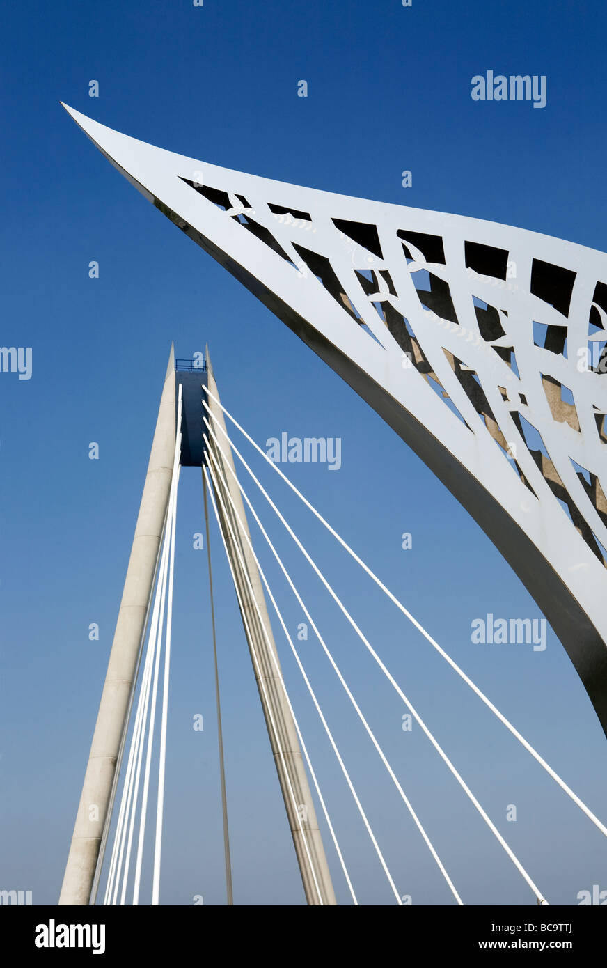 Elements of the Marine Parade bridge, Southport, England, UK Stock ...