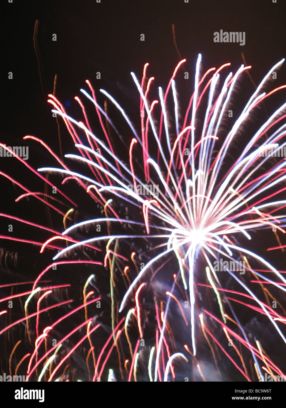 big fireworks display in night sky Stock Photo - Alamy