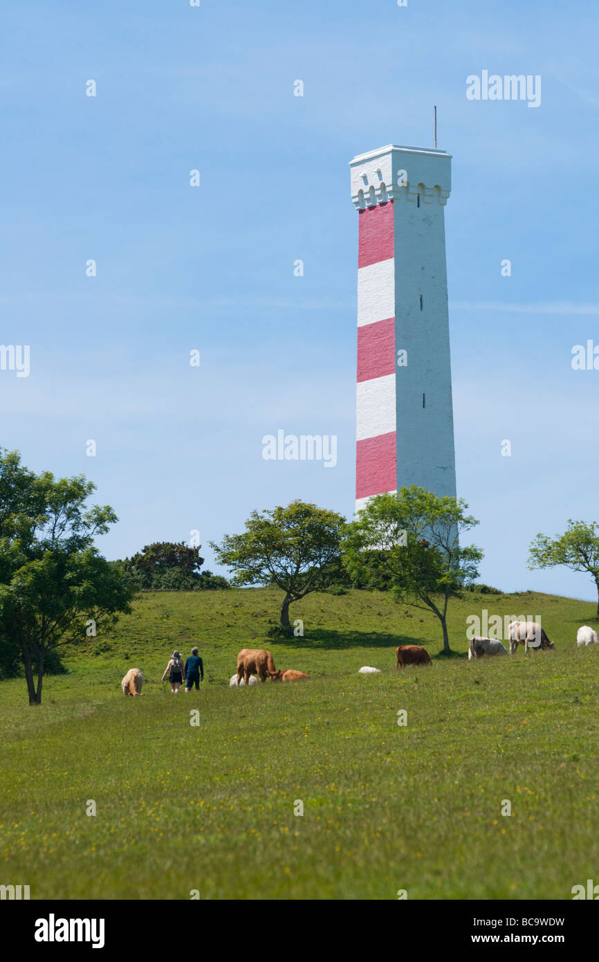 Gribbin Tower Day Mark near Fowey, Cornwall Stock Photo - Alamy