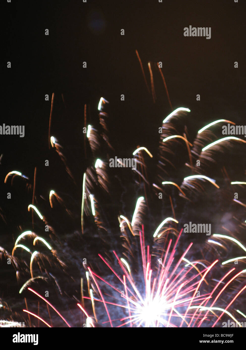 big fireworks display in night sky Stock Photo - Alamy