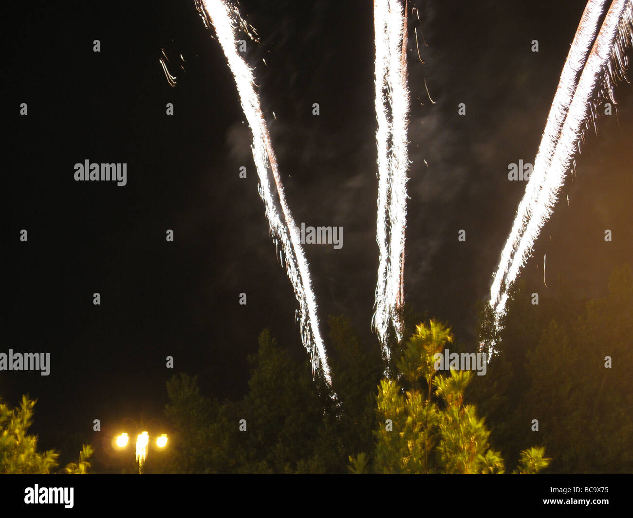 big fireworks display in night sky Stock Photo - Alamy