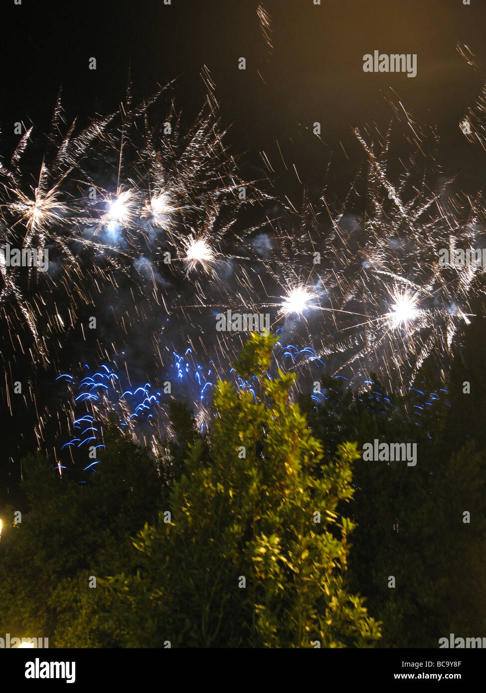 big fireworks display in night sky Stock Photo - Alamy
