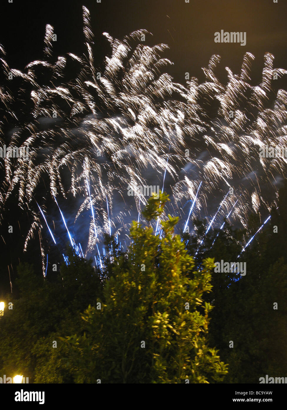 big fireworks display in night sky Stock Photo - Alamy