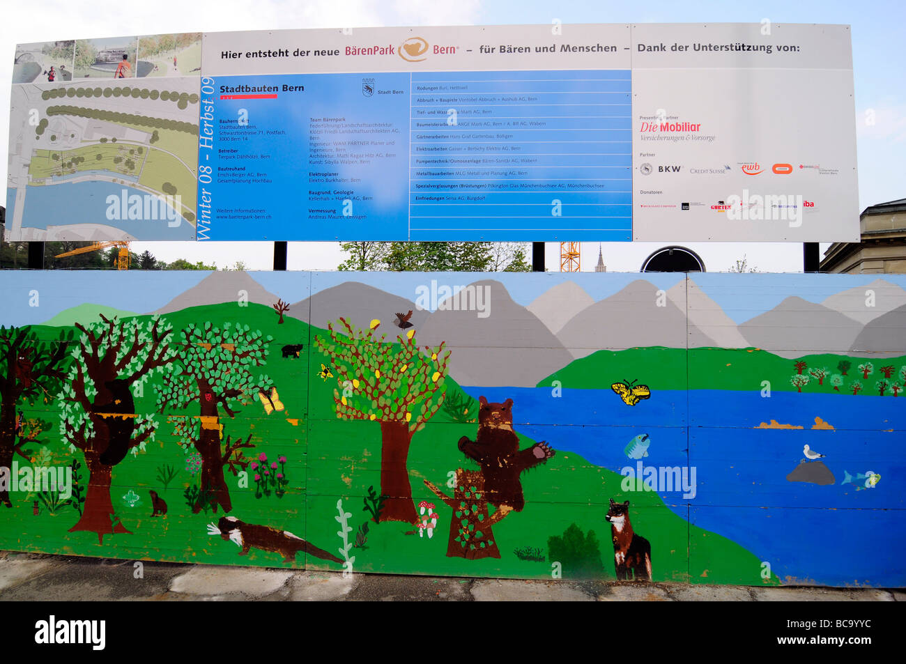 Child drawings of bears to promote a new bears pit in central Bern ...