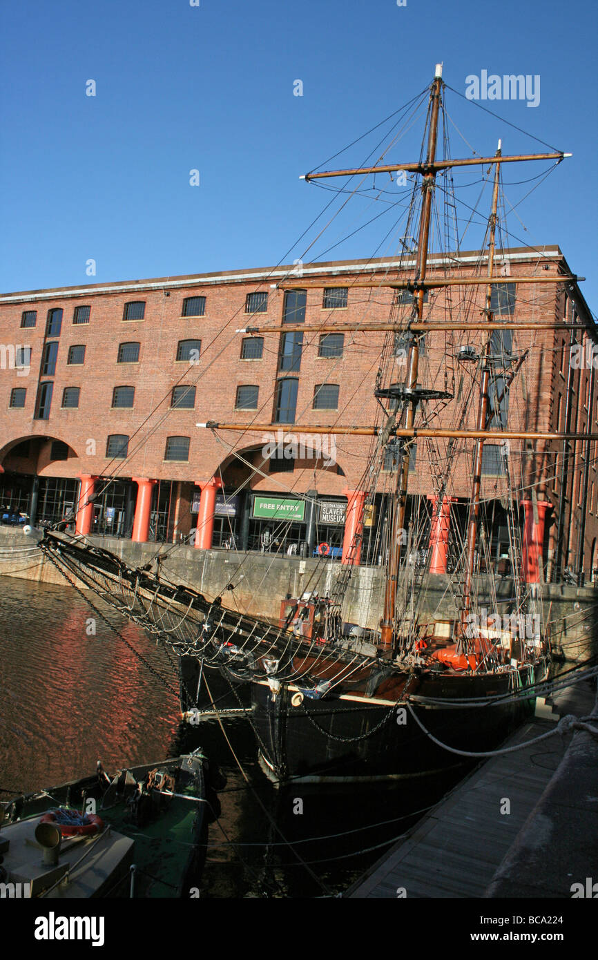 Tall Ship Moored At The Albert Dock, Liverpool, Merseyside, UK Stock ...