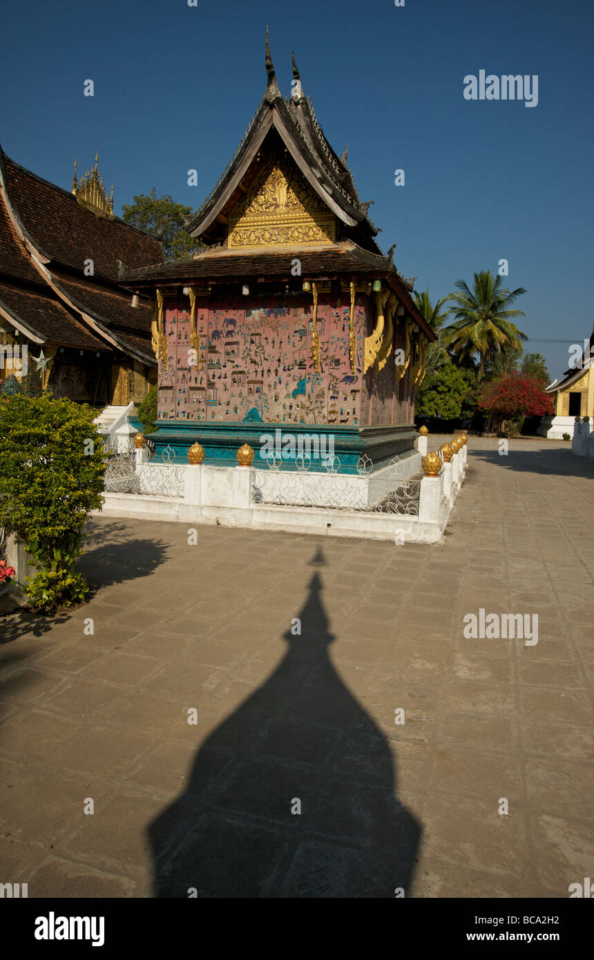 The Red Chapel part of the temple of Wat Xiang Thong in Luang Prabang ...