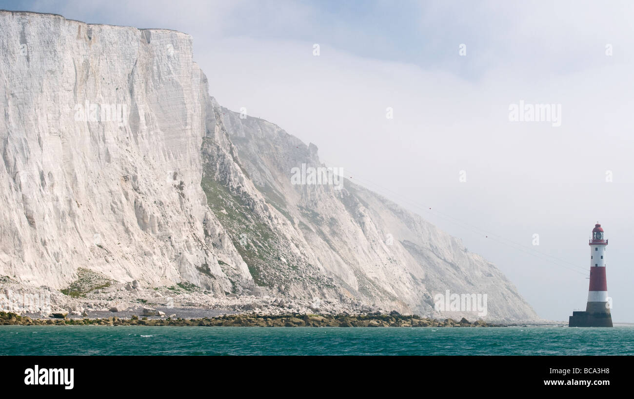 The lighthouse and cliffs at Beachy Head, East Sussex, England Stock ...