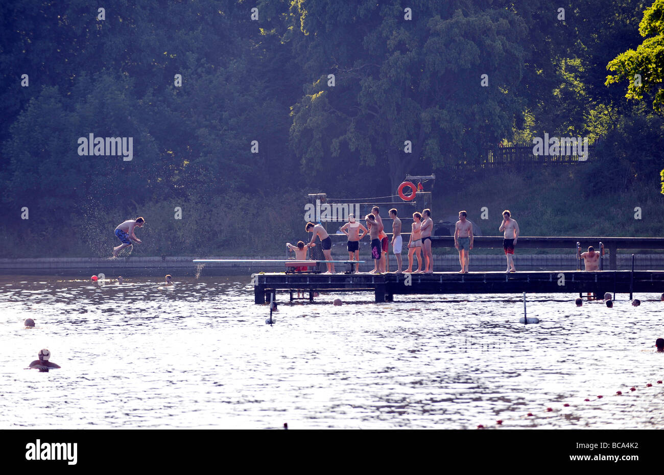 Hampstead ponds bathing diving Men's Pond Stock Photo - Alamy