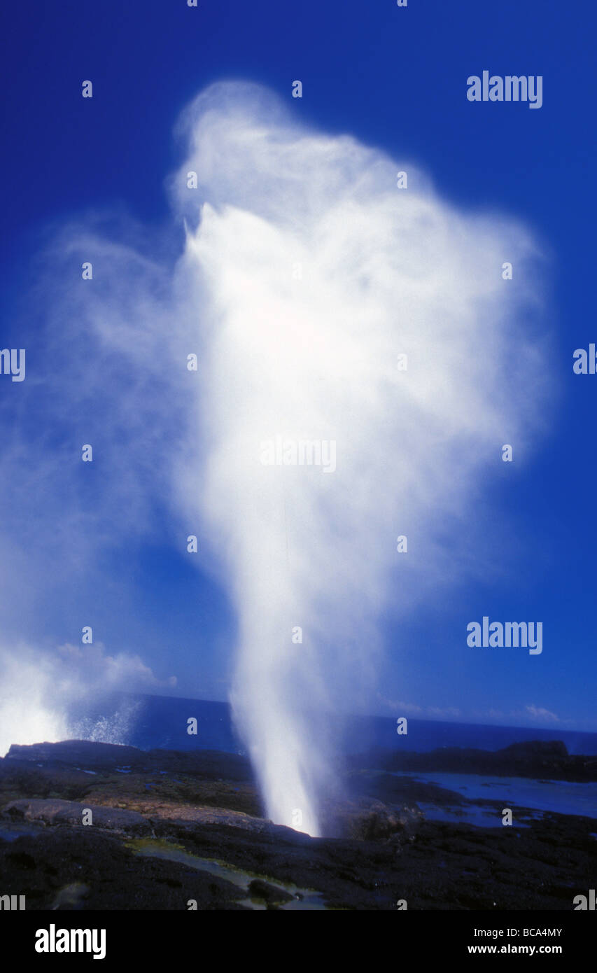 taga blow hole savaii samoa Stock Photo - Alamy