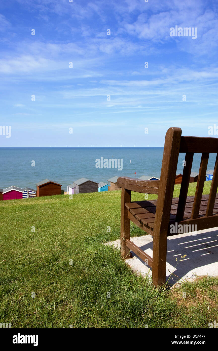 A bench facing the sea Stock Photo - Alamy