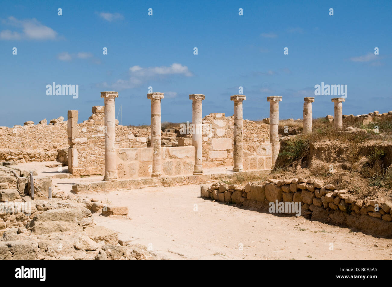 Cyprus Pafos Archeological site Roman period house of Theseus Stock ...