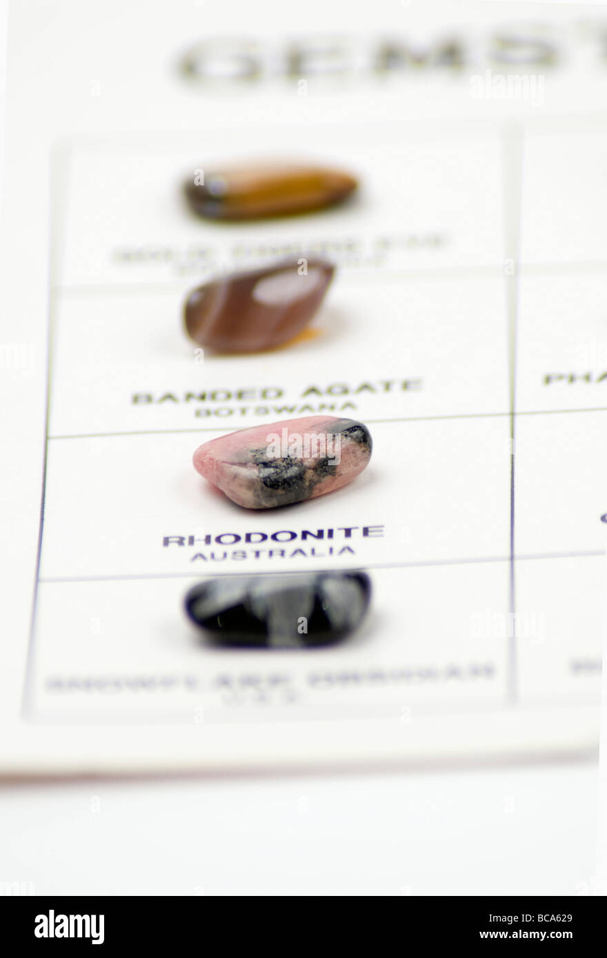 Semi Precious Stones Chart Identification