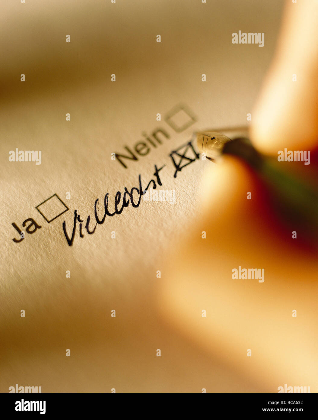 Hand with pen writing maybe on form Stock Photo - Alamy
