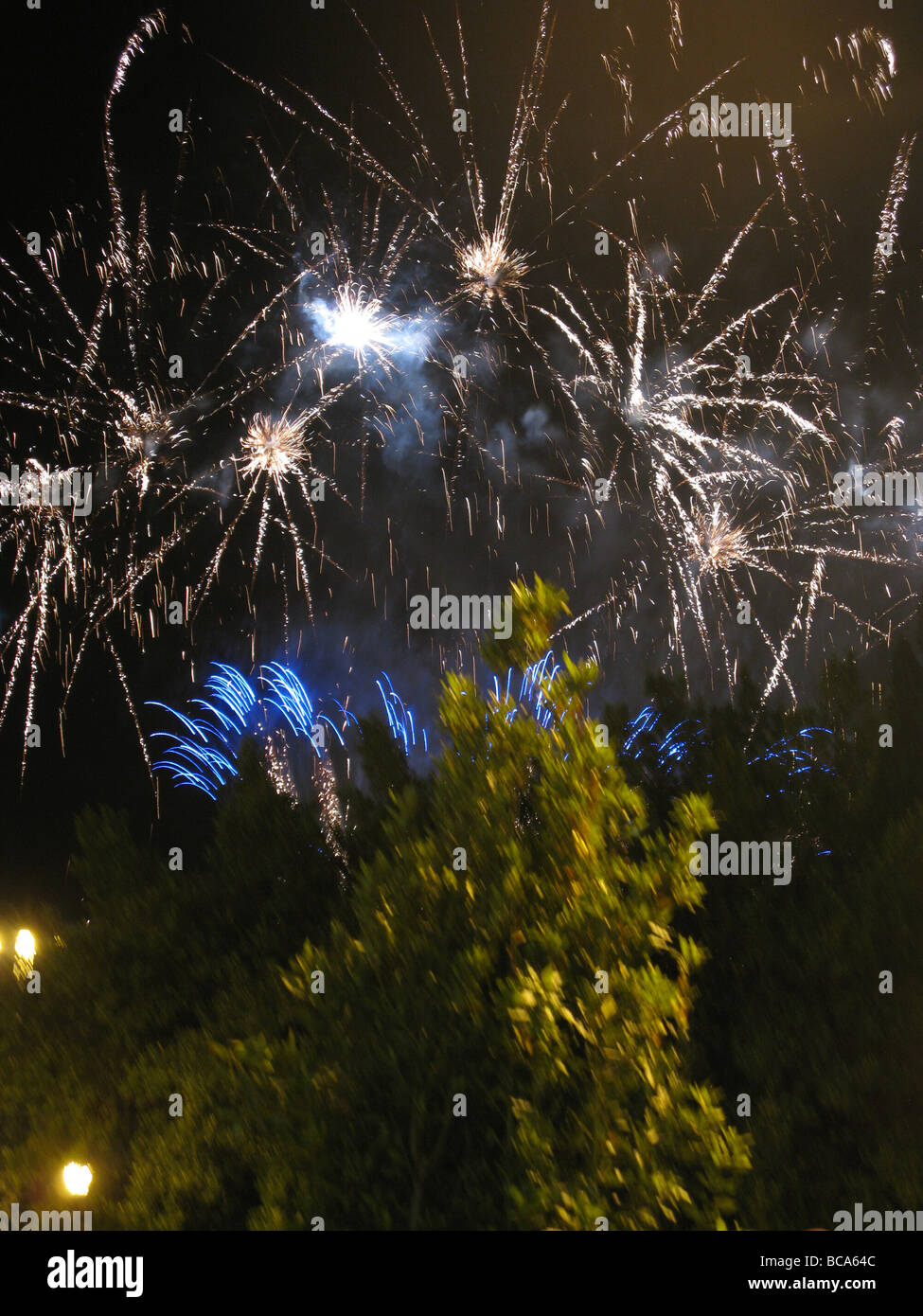 big fireworks display in night sky Stock Photo - Alamy