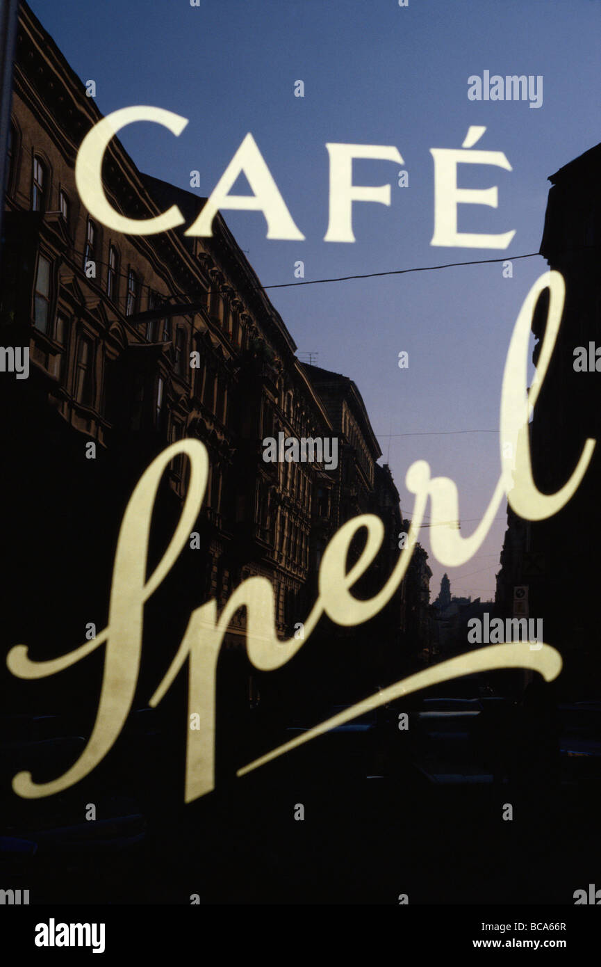 Coffee house sign, Cafe Sperl, Vienna, Austria Stock Photo - Alamy