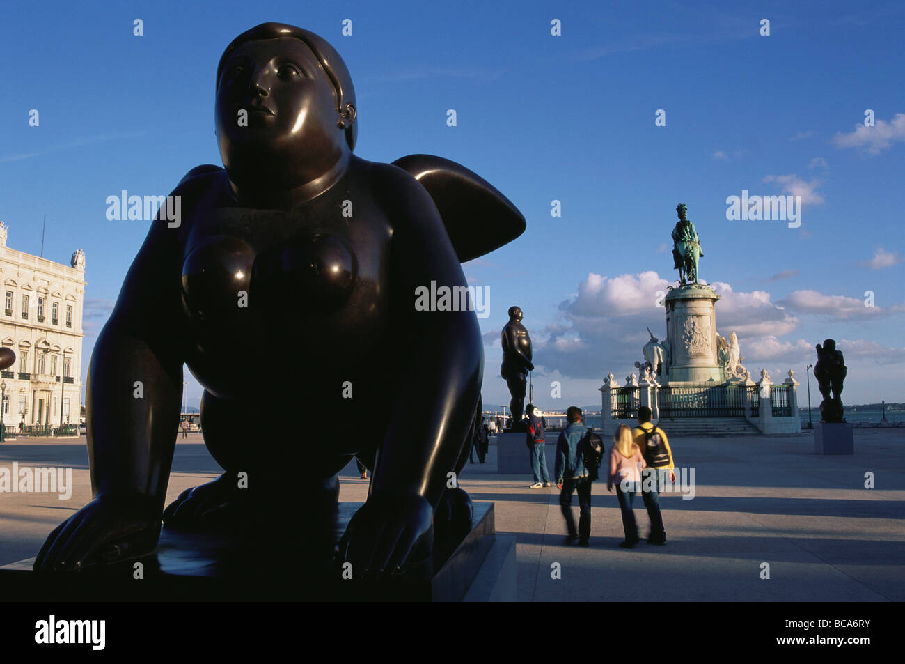 Memorial of D. Jose I, Sculpture of Botero, Praca do Comercio, Baixa ...