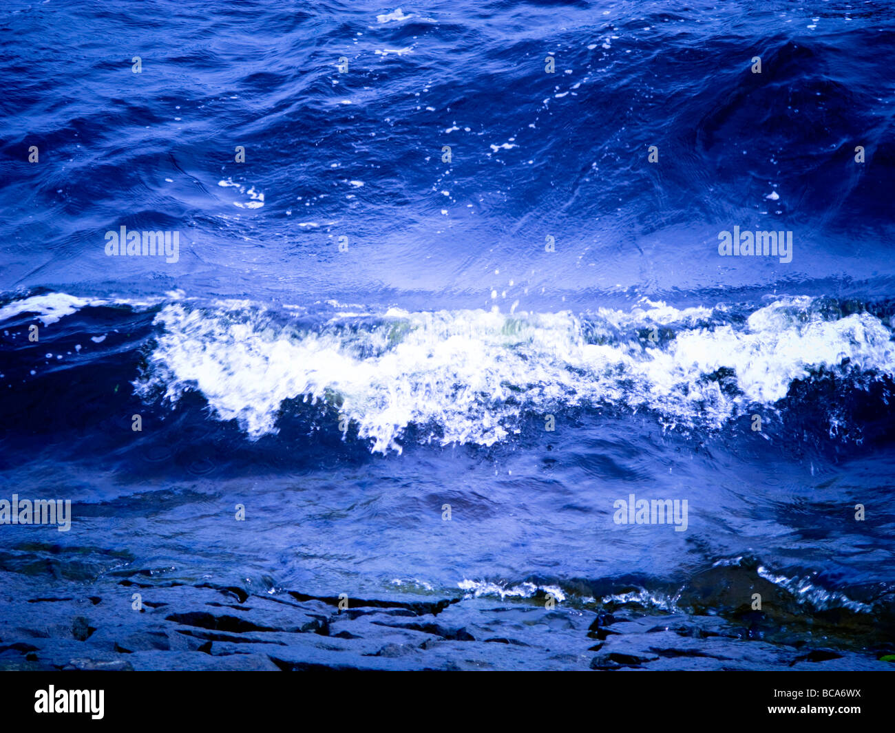 Waves on a reservoir lake Stock Photo - Alamy