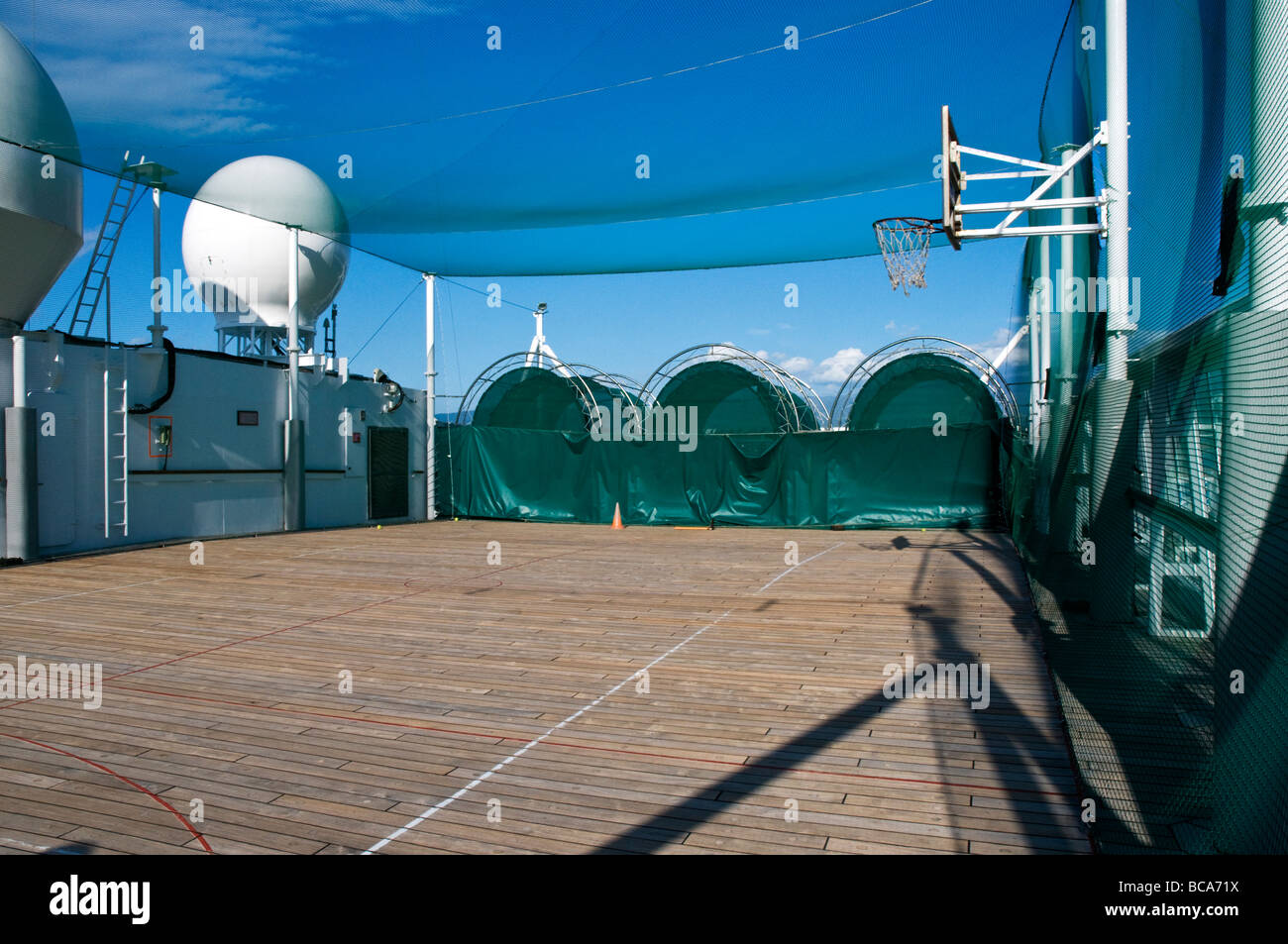 The open air sports deck aboard the cruiseship Oriana Stock Photo - Alamy